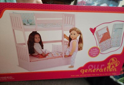 Our Generation Dreams For Two Pink Bunk Beds Accessory Set For 18 ...