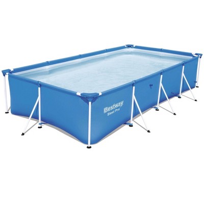 Bestway 13 Foot X 7 Foot X 32 Inch Rectangular Steel Pro Frame Durable ...
