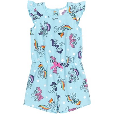 My Little Pony Big Girls Sleeveless Romper Light Blue 10-12 : Target