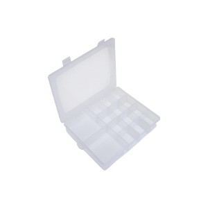 Unique Bargains Storage Box Snap Button Removable 14-Compartment PP ...