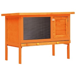 vidaXL Rabbit Hutch Bunny Cage with Pull Out Tray Enclosure Solid Pine ...