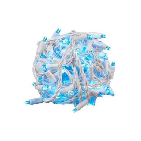 Novelty Lights 50 Light Teal Led Christmas Mini Light Set (white Wire ...