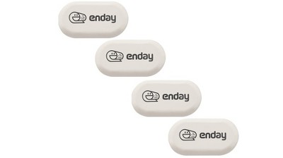Enday Oval Eraser White, 4 Pack : Target