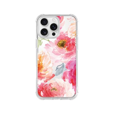 Centon Iphone 16 Pro 'watercolor Peonies' Printed Case Tough Edge ...