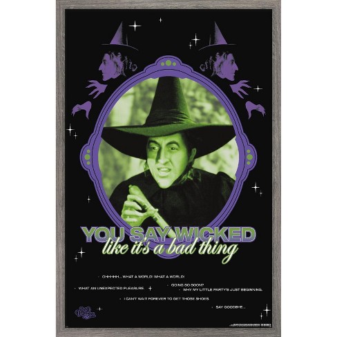 Trends International The Wizard Of Oz - You Say Wicked Framed Wall ...