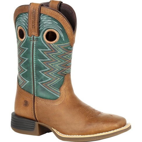 Kids Brown Durango Lil' Rebel Pro Big Kid's Teal Western Boot Size 6 ...