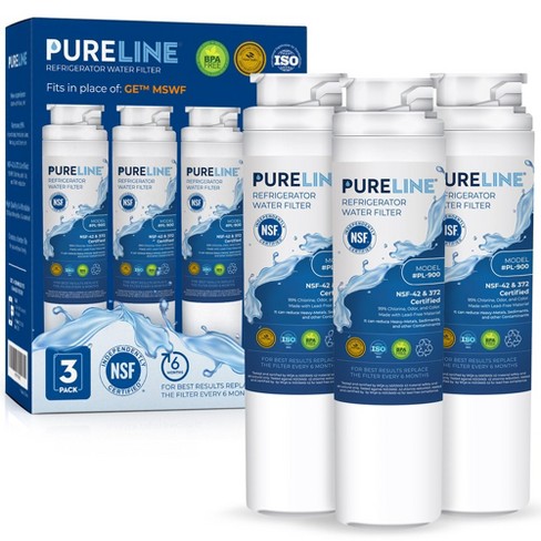 Pureline Ge Mswf Refrigerator Water Filter Replacement, Compatible With ...