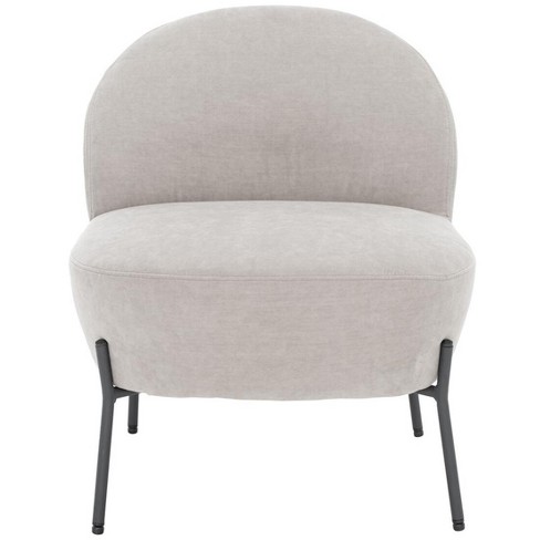 Brax Petite Slipper Chair - Light Grey - Safavieh : Target