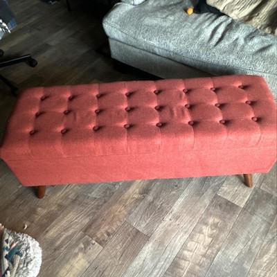 Arthur Tufted Storage Bench Blue - Threshold™: Elegant Bedroom Ottoman ...