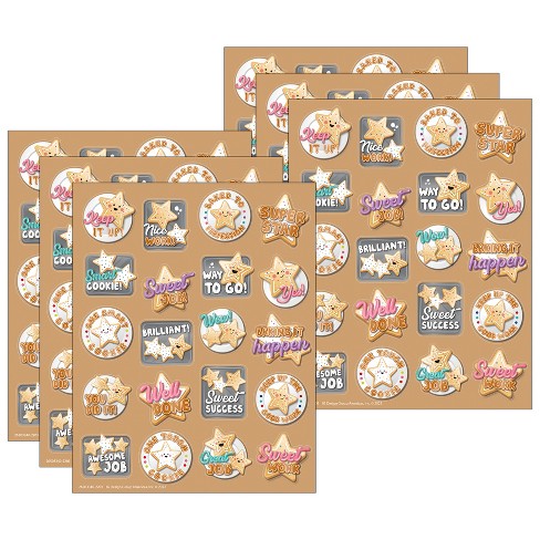 Eureka® Star Cookies Sugar Cookie Scented Stickers, 80 Per Pack, 6 ...