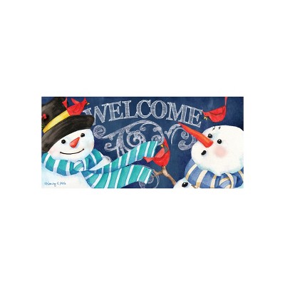 Evergreen Snowman Welcome Sassafras Indoor Outdoor Switch Doormat 1'10 ...