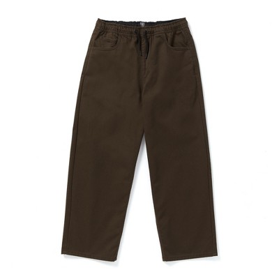 Volcom Boys Freazy Elastic Waist Pants, Dark Brown - M : Target