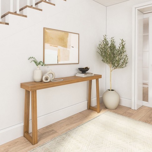 Plank+beam 66" Classic Console Table, Solid Wood Entryway Table, Foyer ...