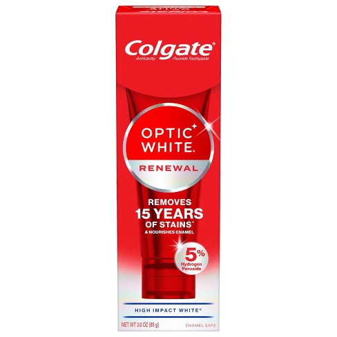Colgate Optic White Renewal Teeth Whitening Toothpaste - High Impact ...