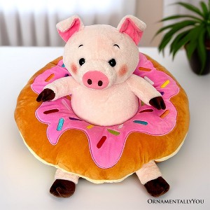 Ollie Oinker the Pig Plushie, Adorable 12" Donut Ring Stuffed Animal ...