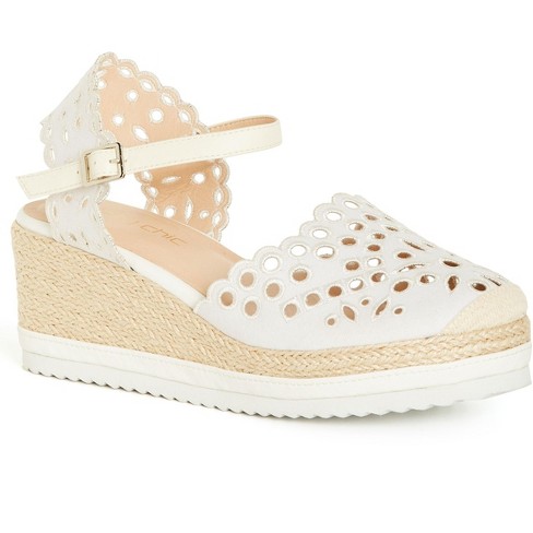 Women's Tammy Wedge - White | City Chic : Target