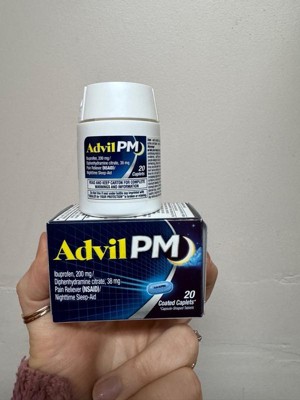 Advil Pm Pain Reliever/nighttime Sleep Aid Caplets - Ibuprofen (nsaid ...