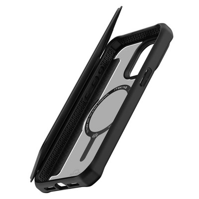 ITSKINS - Hybrid_R Folio MagSafe Case for iPhone 15 Pro - Black : Target