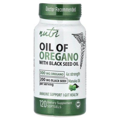 Nutri Oil of Oregano with Black Seed Oil, 120 Softgels : Target