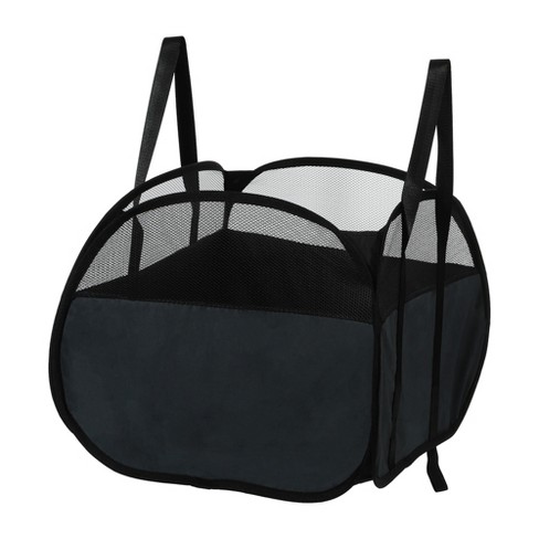 Unique Bargains 5492 Cubic-in Folding Laundry Basket 1 Pc Black : Target