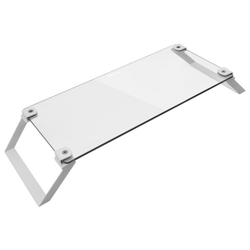 Macally Tempered Glass Computer Monitor Stand Riser - White : Target