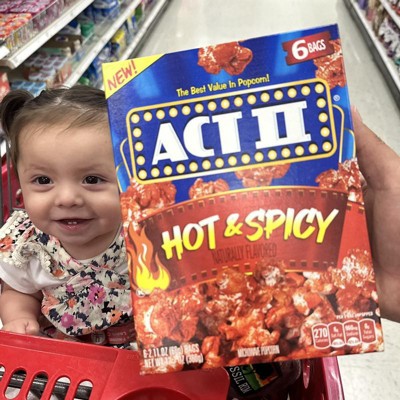 Act Ii Hot & Spicy Microwave Popcorn - 12.7oz/6ct : Target
