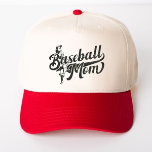 Baseball Mom Cursive Retro - Women's Canvas Trucker Hat : Target