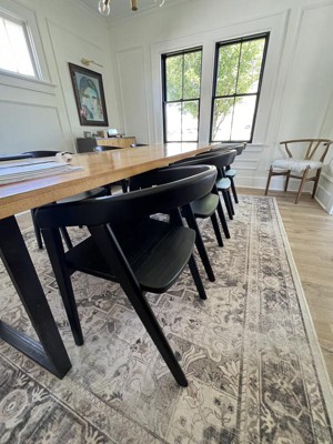 Lana Wood Armed Dining Chair Natural Threshold Stained Hardwood No Assembly Modern Style Target