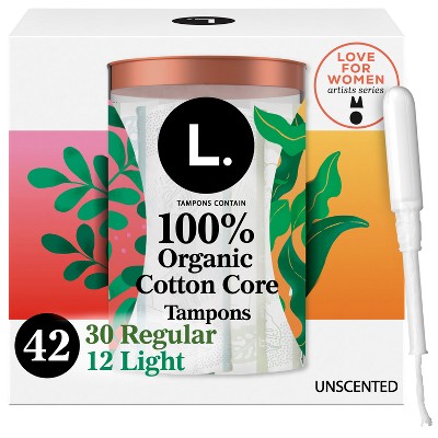 L . Organic Cotton Full Size Multipack Tampons - Light/regular - 42ct ...
