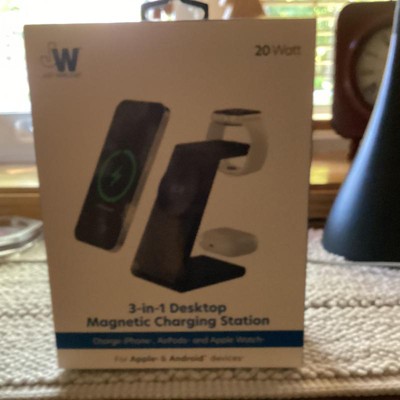 Just Wireless 3-in-1 Magnetic Wireless Charger - Black : Target