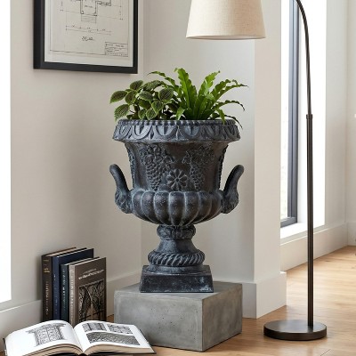 Classical Grape Relief Urn Planter, Weather-Resistant Outdoor Flower ...