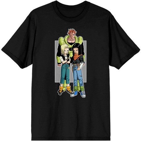 Dragon Ball Z Anime Android 16, 17, & 18 Characters Black Tee : Target