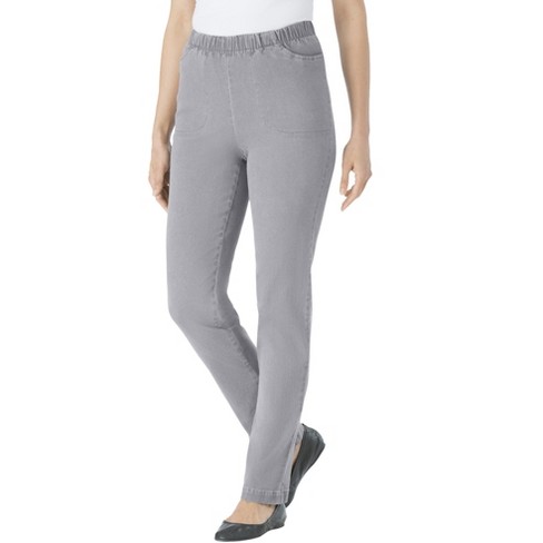 Woman Within Women's Plus Size Petite Straight Leg Fineline Jean - 34 ...