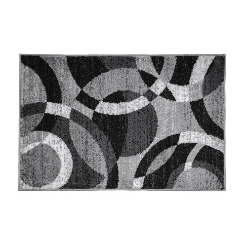 World Rug Gallery Geometric Circles Gray 2' X 3' Area Rug : Target