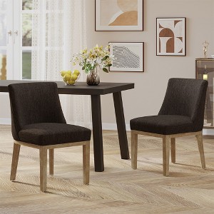 Upholstered Kitchen Chairs Set Of 2 Mid Century Modern Dining Chairs Leisure Accent Chair Armless Living Room Desk Side Chair For Home Dining Room Target