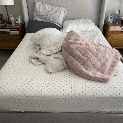Queen Printed Performance 400 Thread Count Sheet Set White/blue Floral ...