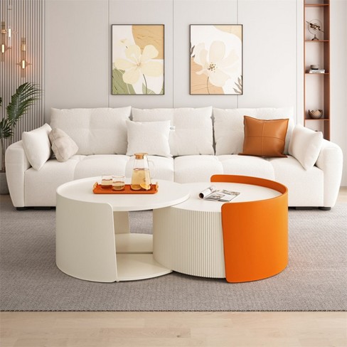 Nesting Coffee Table, Round Nesting Tables And End Tables For Small ...