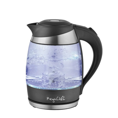 Megachef 1.8l Electric Tea Kettle - Black: Glass Water Boiler, Hot Pot ...