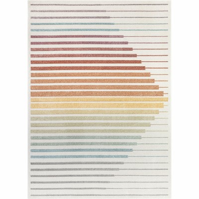 Well Woven Onwa Soft Pastel Multi Color Chevron Triangle Stripes ...