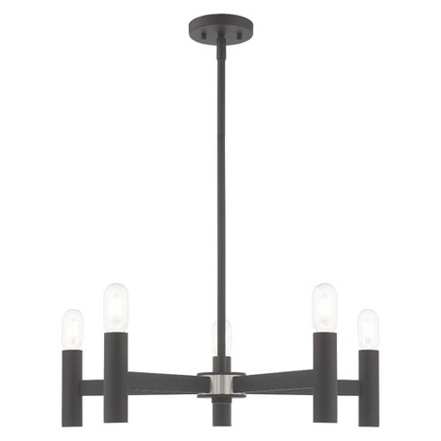 Livex Lighting Copenhagen 5 - Light Chandelier In Scandinavian Gray ...