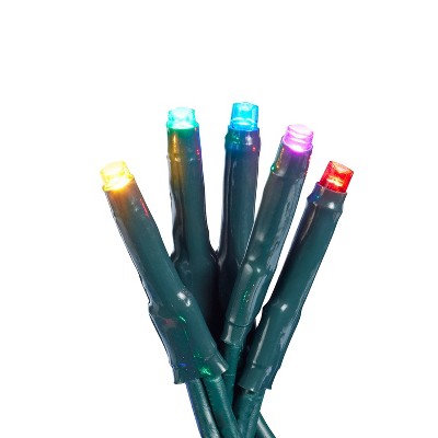 200ct Compact Led Twinkling String Lights Multicolor With Green Wire ...