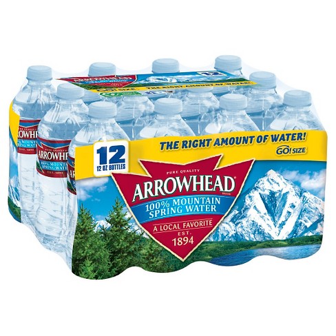 Arrowhead Brand 100% Mountain Spring Water - 12pk/12 Fl Oz Bottles : Target