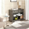 Prudence Bookshelf Storage Console Unit - Grey - Safavieh : Target
