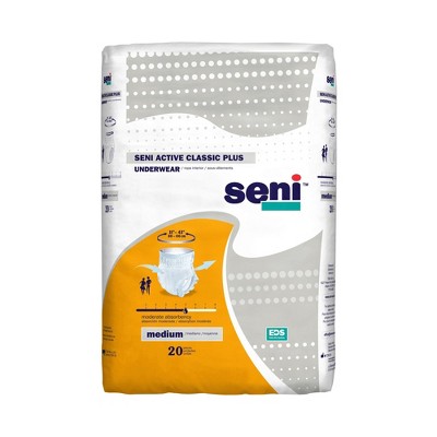Seni Active Classic Plus Underwear, Moderate Incontinence, Unisex, Xl, 56 Count : Target