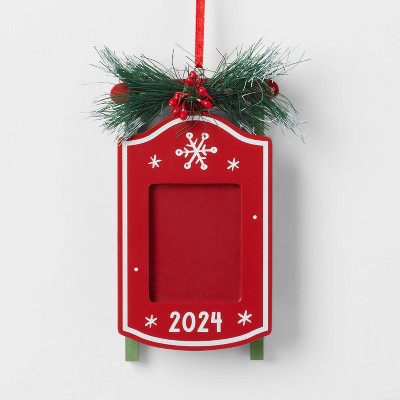 Velvet 2024 Picture Frame Christmas Tree Ornament - Wondershop™ : Target
