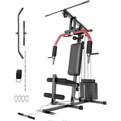 Garvee Home Gym Equipment with 100LB Weight Stack, Full Body Workout ...