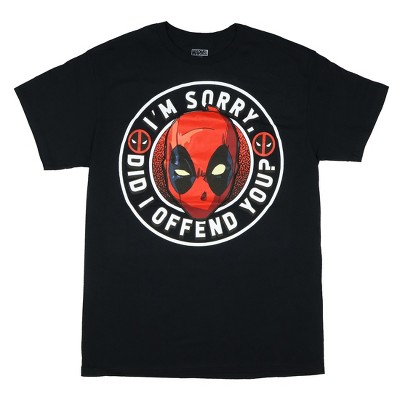 Marvel Men's Deadpool I'm Sorry Did I Offend You Adult Short Sleeve T ...