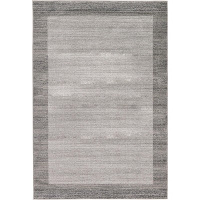 Unique Loom Abigail Del Mar Area Rug , 6'x9' Rectangular ,light Gray ...