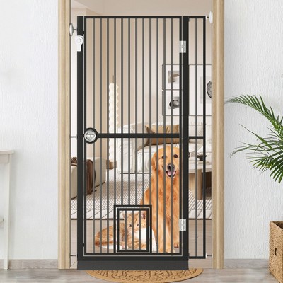 61" Extra Tall Cat Gate For Doorway, 34.3"-36.7" Adjustable Wide Dog ...