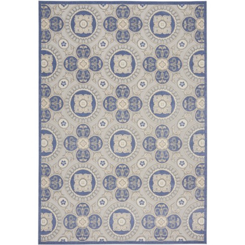 Nourison Aloha Contemporary Medallion Flatweave High-low Indoor Outdoor ...